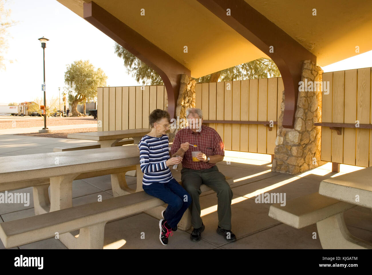 Desert oasis westbound rest area hi-res stock photography and images ...