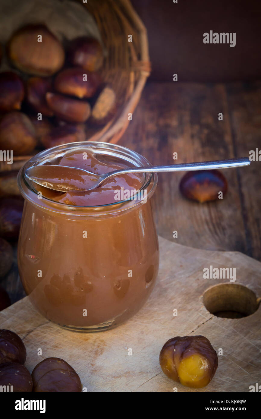 Roasted and sweet chestnut cream hi-res stock photography and images ...