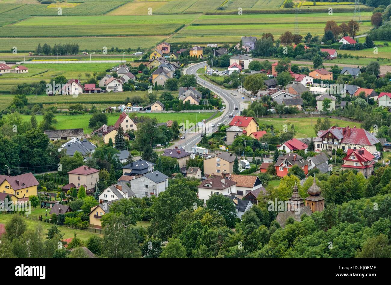 Poland rural village aerial hi-res stock photography and images - Alamy