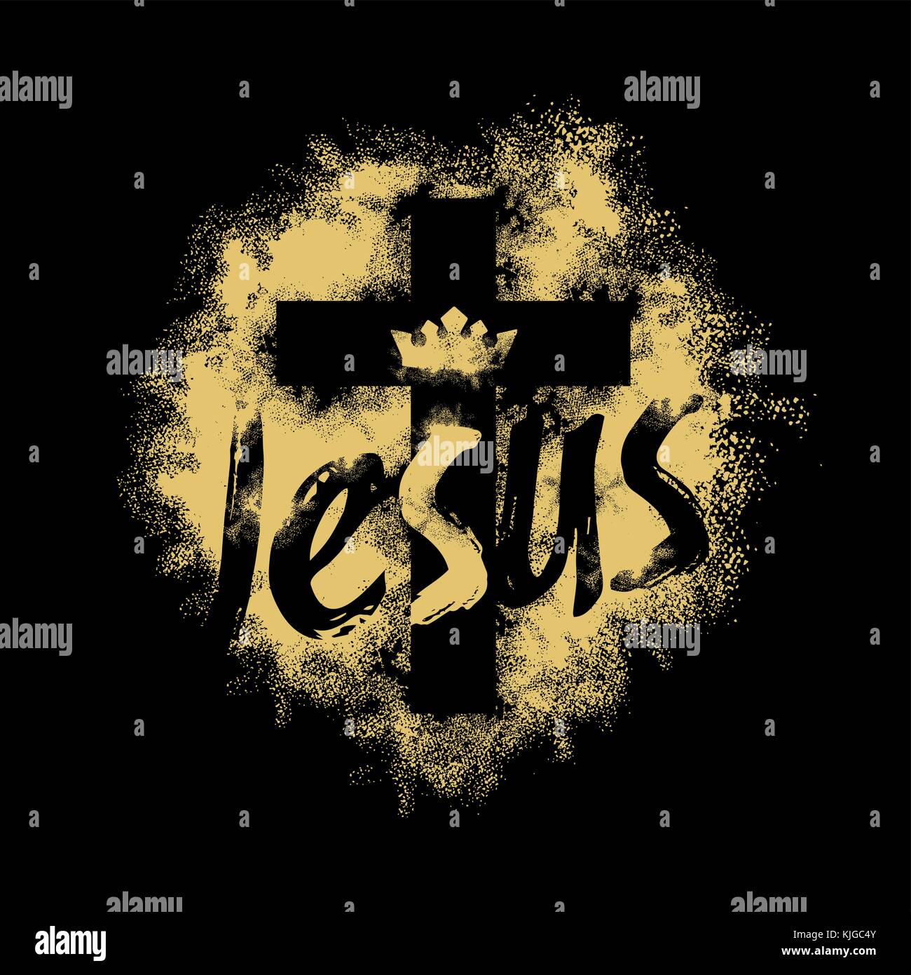Bible lettering. Christian art. Cross of the Lord and Savior Jesus ...