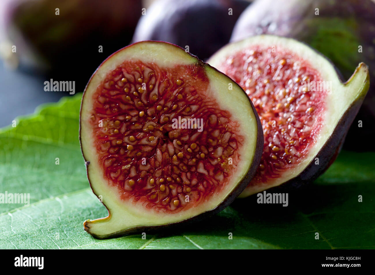 Sliced fig, close-up Stock Photo - Alamy
