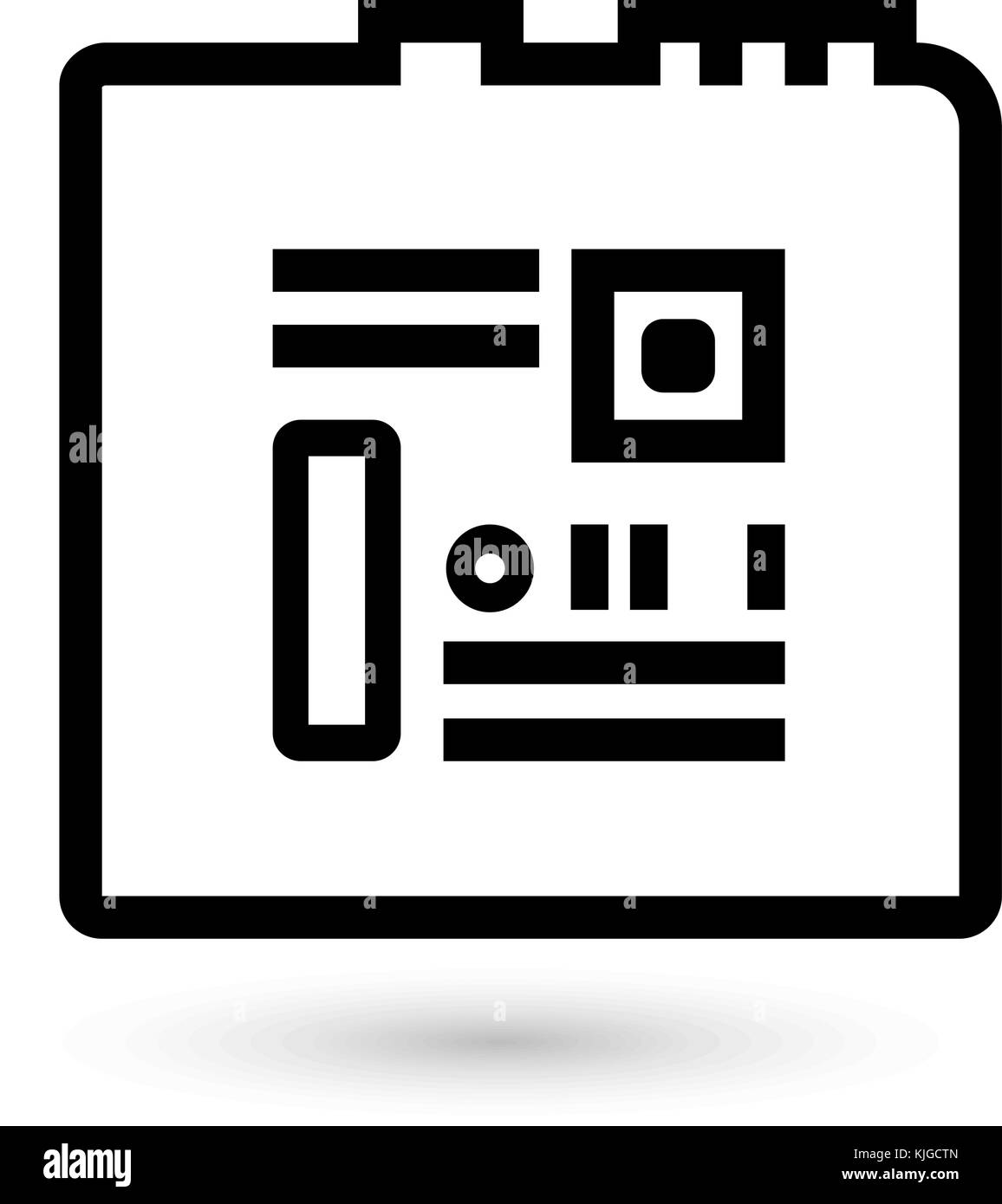 Electronics technology pictogram symbol Black and White Stock Photos ...