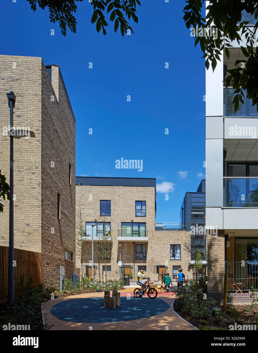 General exterior view of housing development. Walthamstow Stadium ...