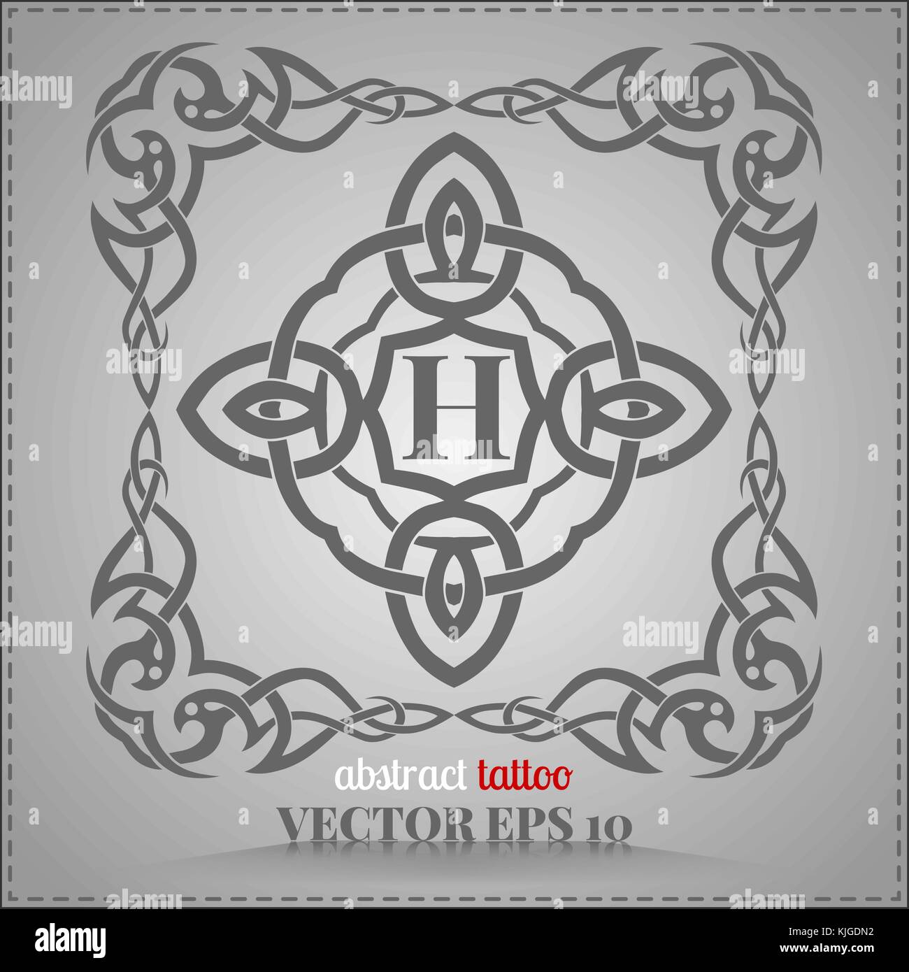 Monochrome pattern of Celtic culture. Logo, print on t-shirt, element ...