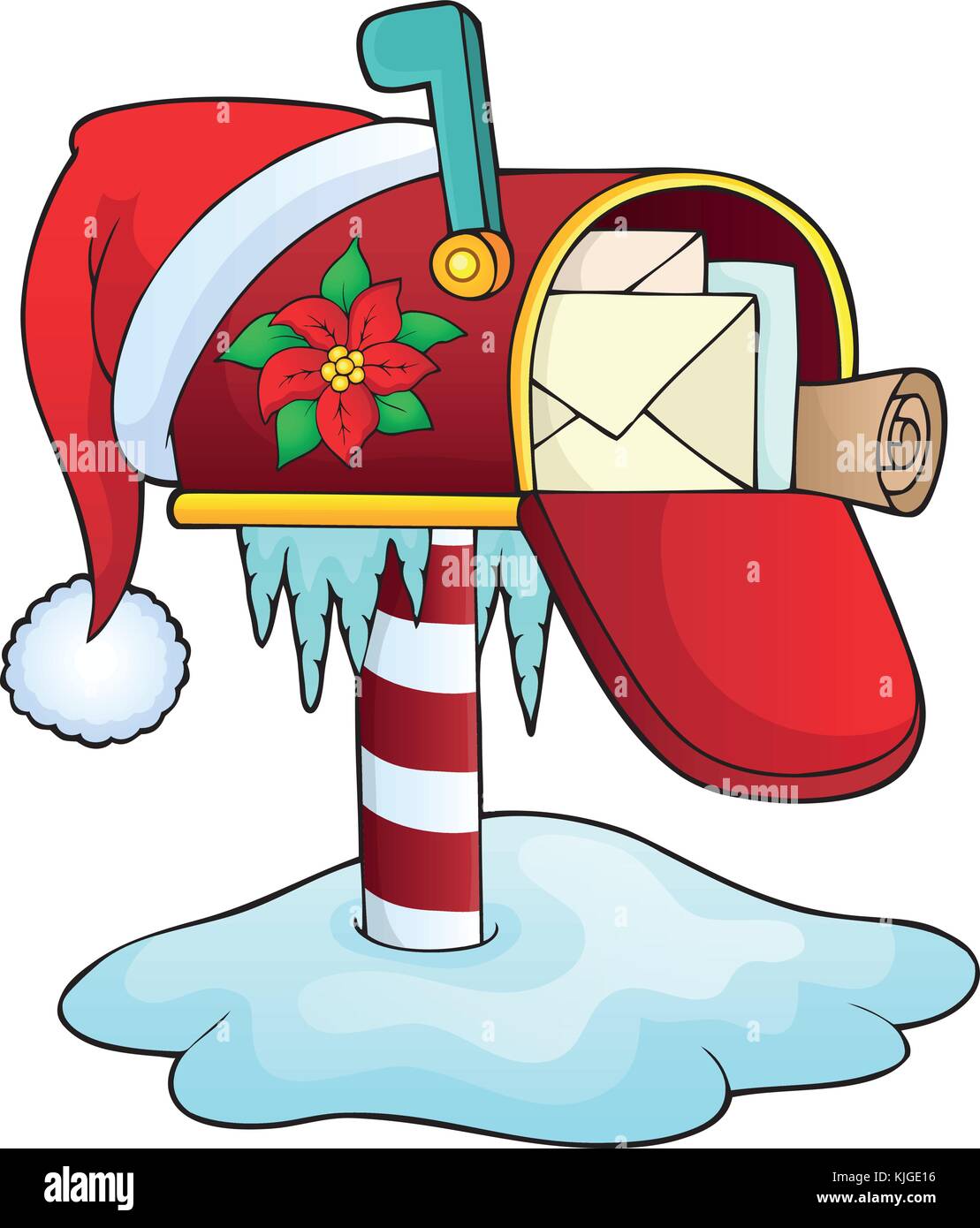 Christmas mailbox theme image 1 - eps10 vector illustration Stock ...