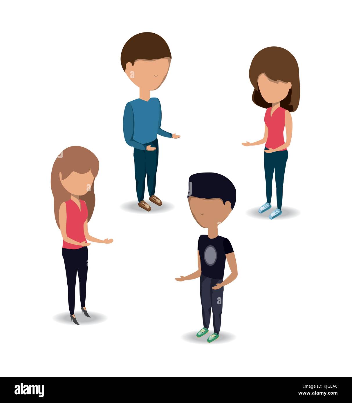 young people standing icon Stock Vector Image & Art - Alamy