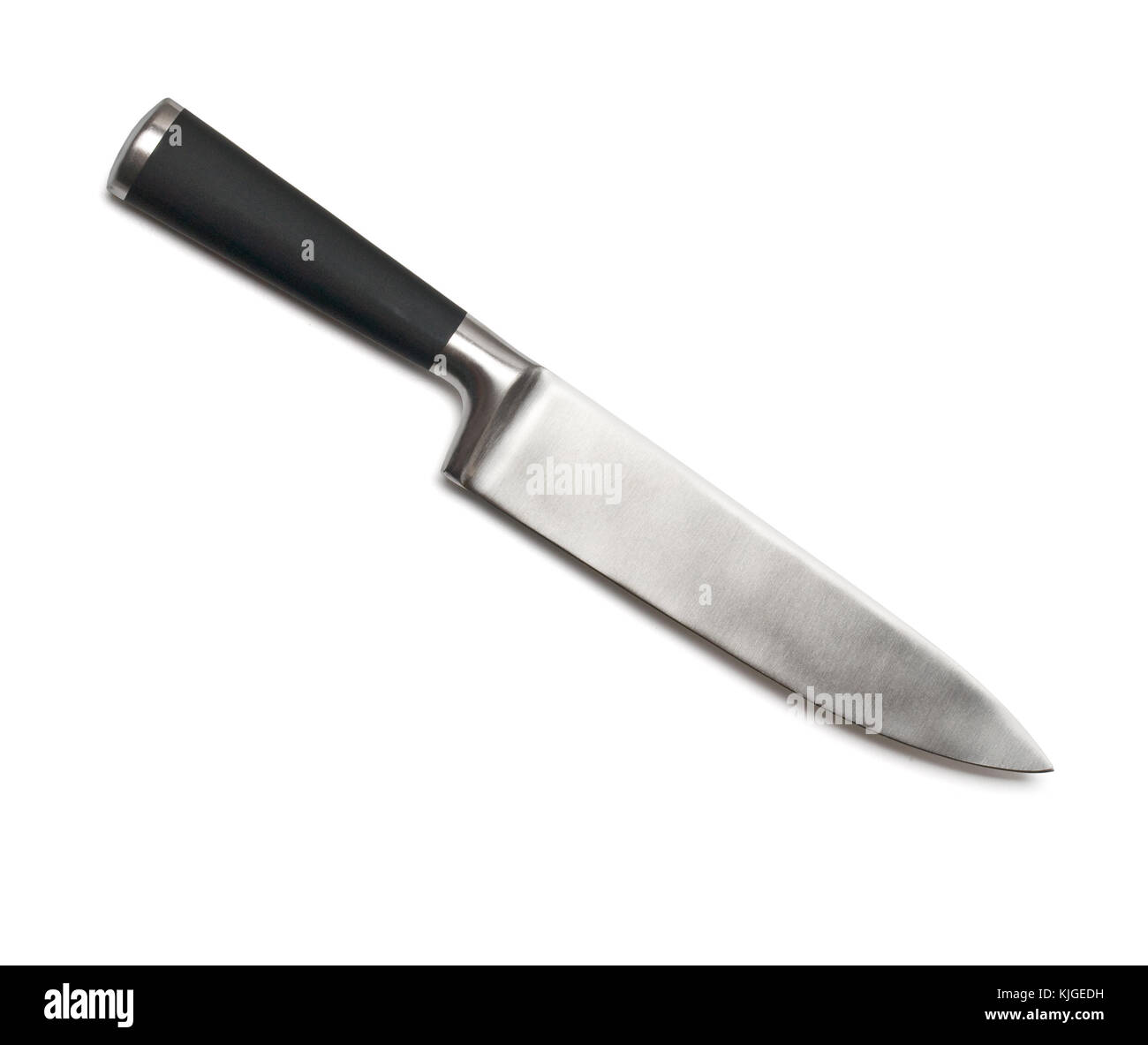 New kitchen knife on a white background, with clipping path Stock Photo ...