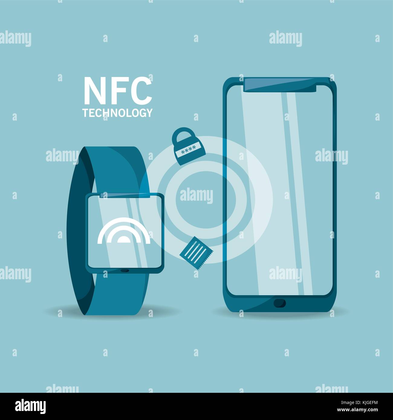 NFC payment design concept Stock Vector Image & Art - Alamy
