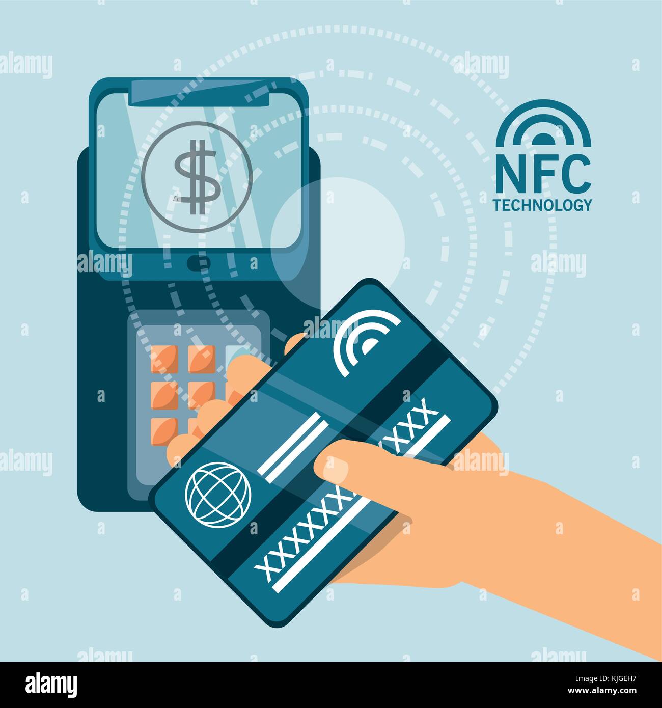 NFC payment design concept Stock Vector Image & Art - Alamy
