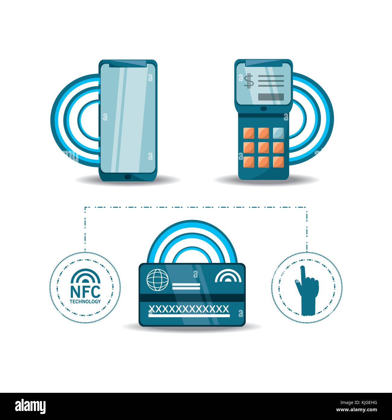 NFC payment design concept Stock Vector Image & Art - Alamy