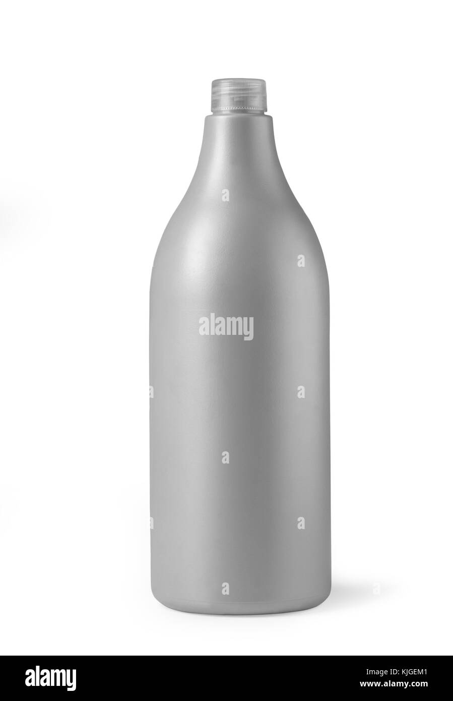 gray plastic bottle isolated on white with clipping path Stock Photo ...