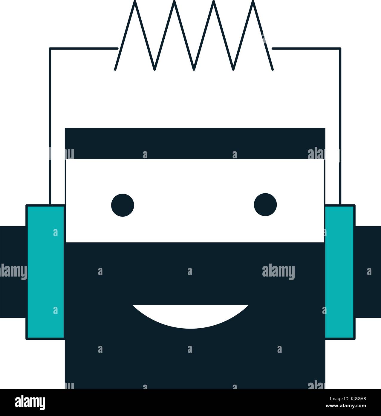 cartoon robot head icon Stock Vector Image & Art - Alamy