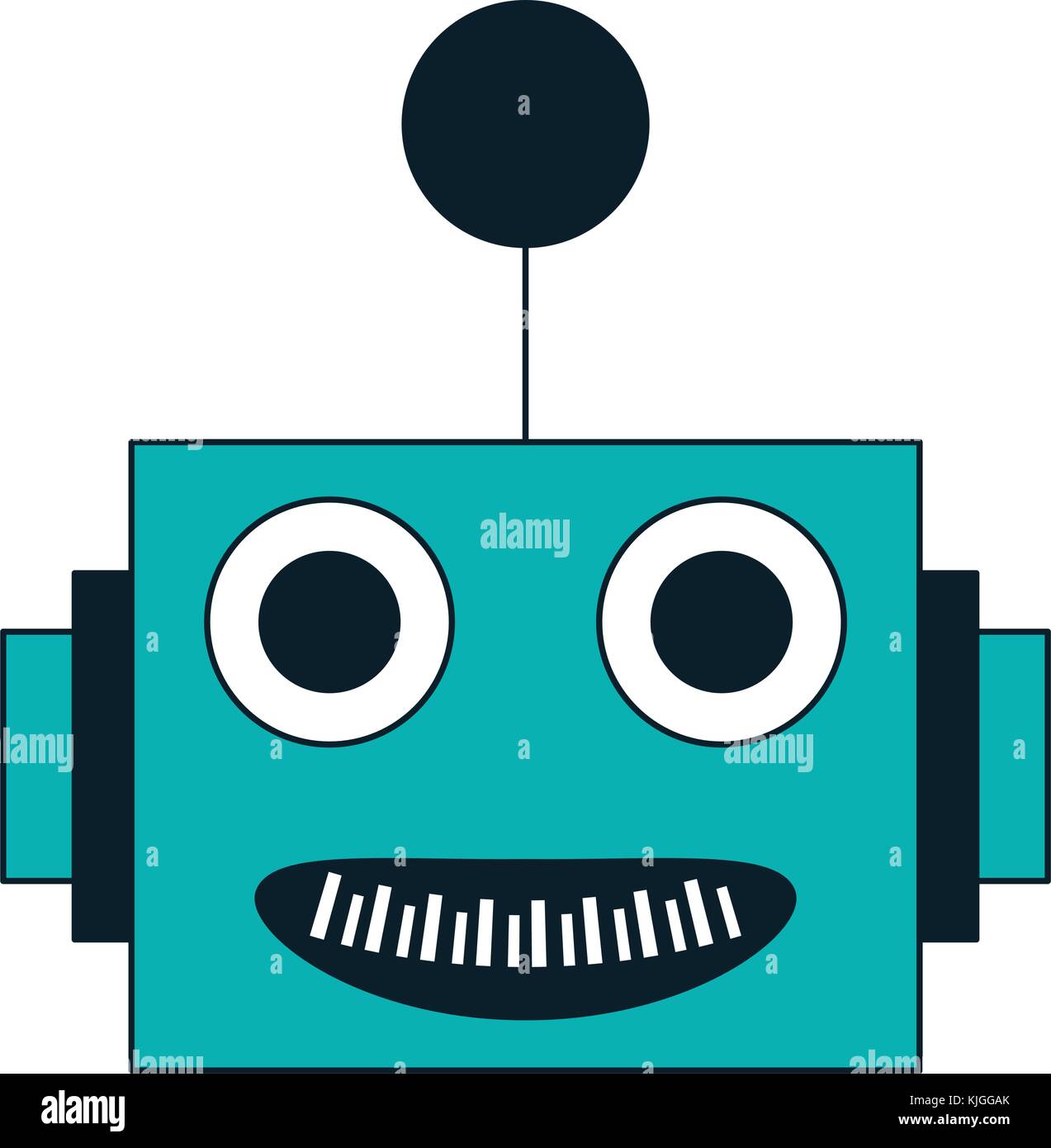 cartoon robot head icon Stock Vector Image & Art - Alamy