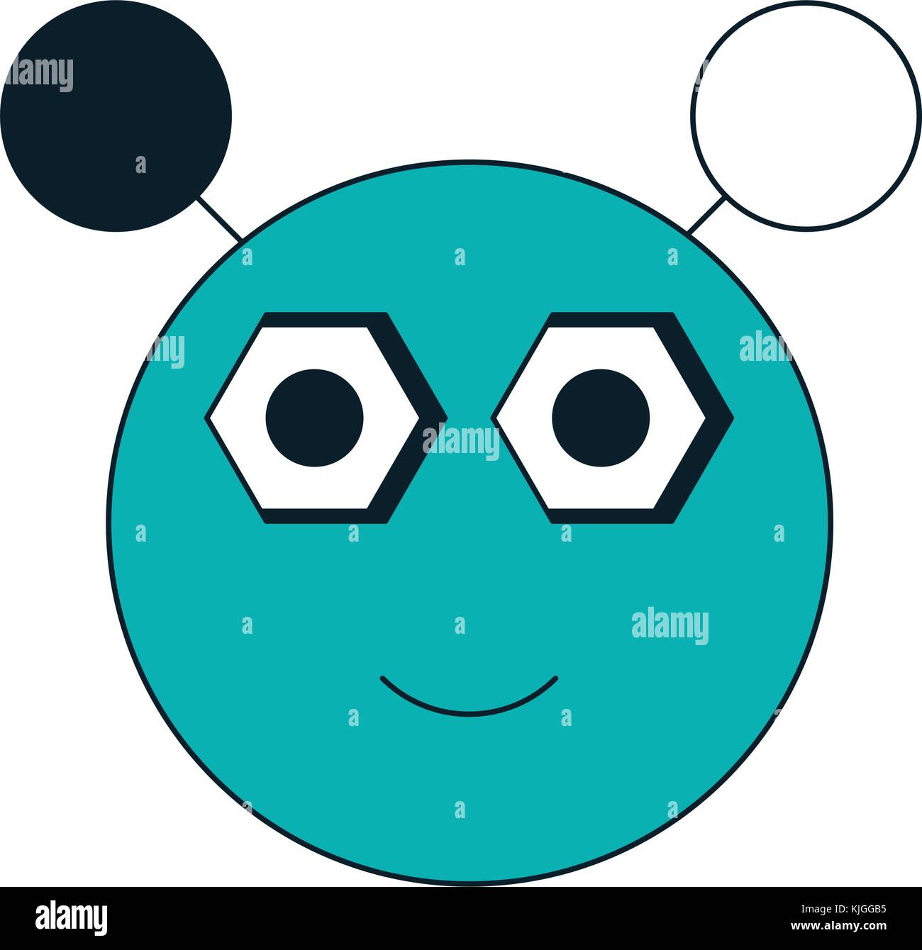 cartoon robot head icon Stock Vector Image & Art - Alamy