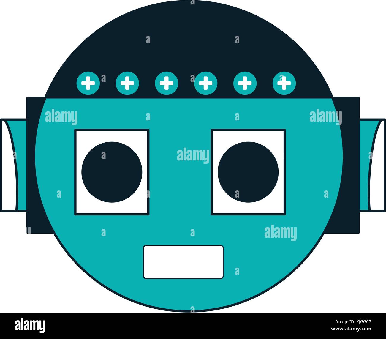 cartoon robot head icon Stock Vector Image & Art - Alamy