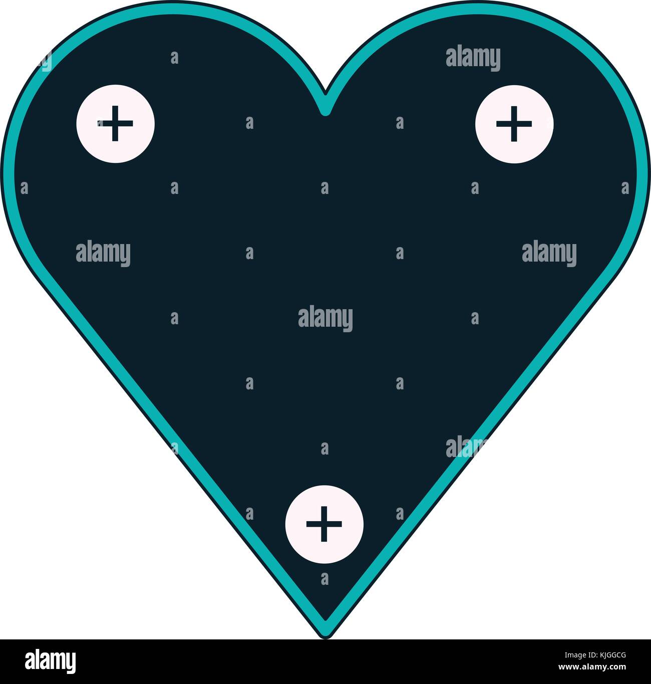 heart with screws icon Stock Vector Image & Art - Alamy
