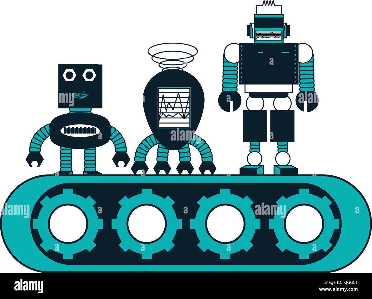 cartoon robots icon Stock Vector Image & Art - Alamy
