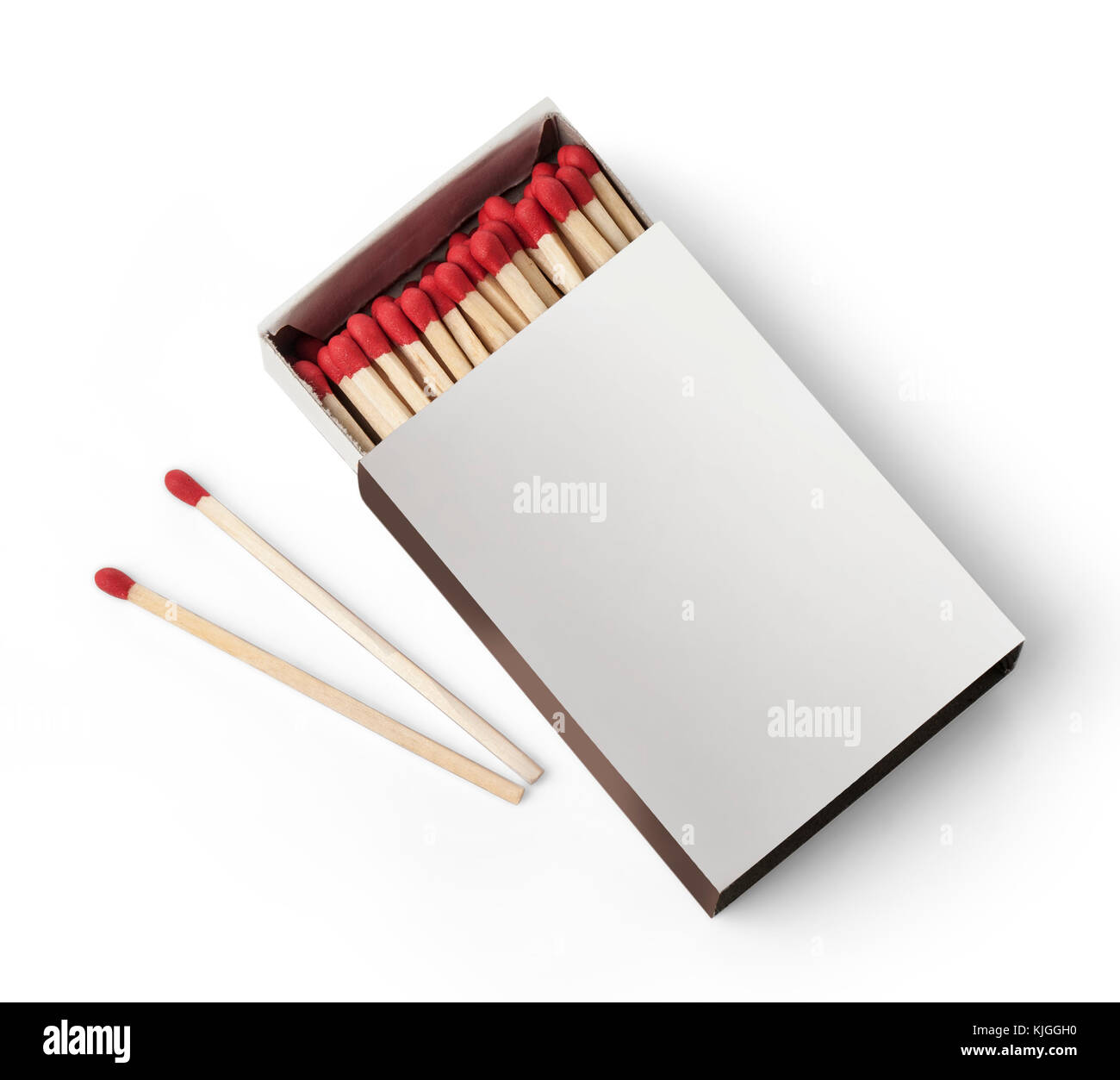 Open Box of Matches With Copy Space Isolated on White Background.with ...