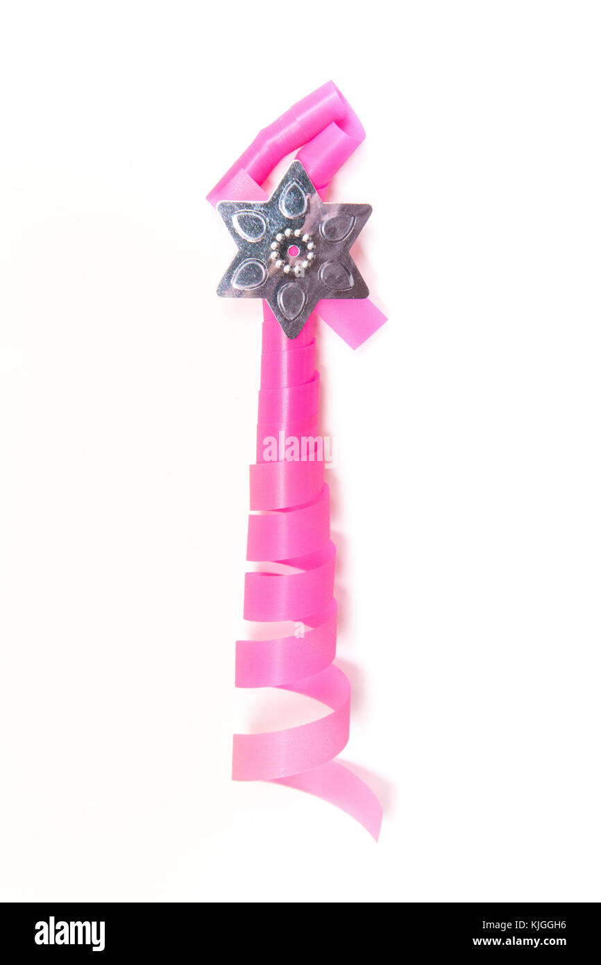 Christmas tree shaped pink ribbon isolated on white background Stock ...