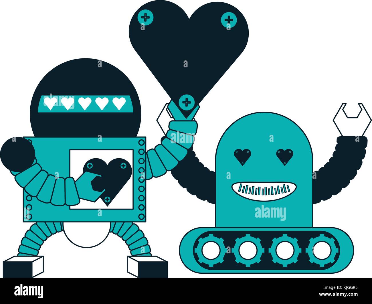 robots couple icon Stock Vector Image & Art - Alamy