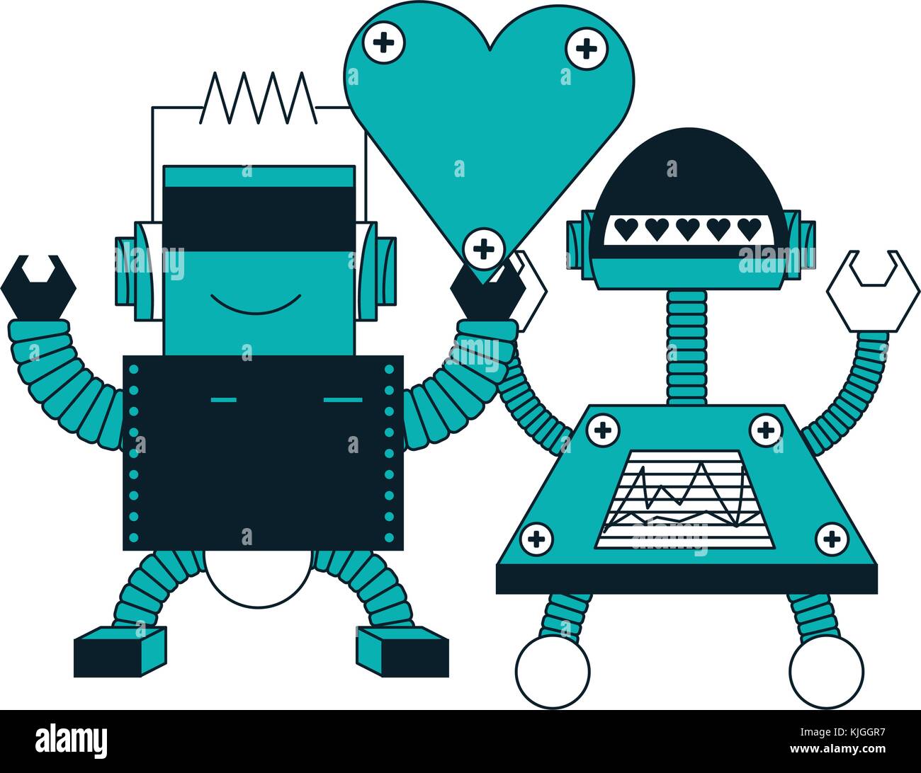 robots couple icon Stock Vector Image & Art - Alamy