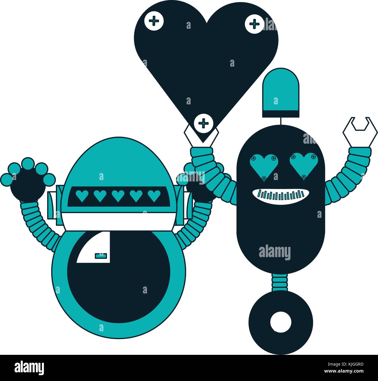 robots couple icon Stock Vector Image & Art - Alamy