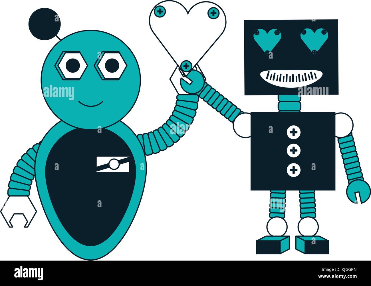 robots couple icon Stock Vector Image & Art - Alamy