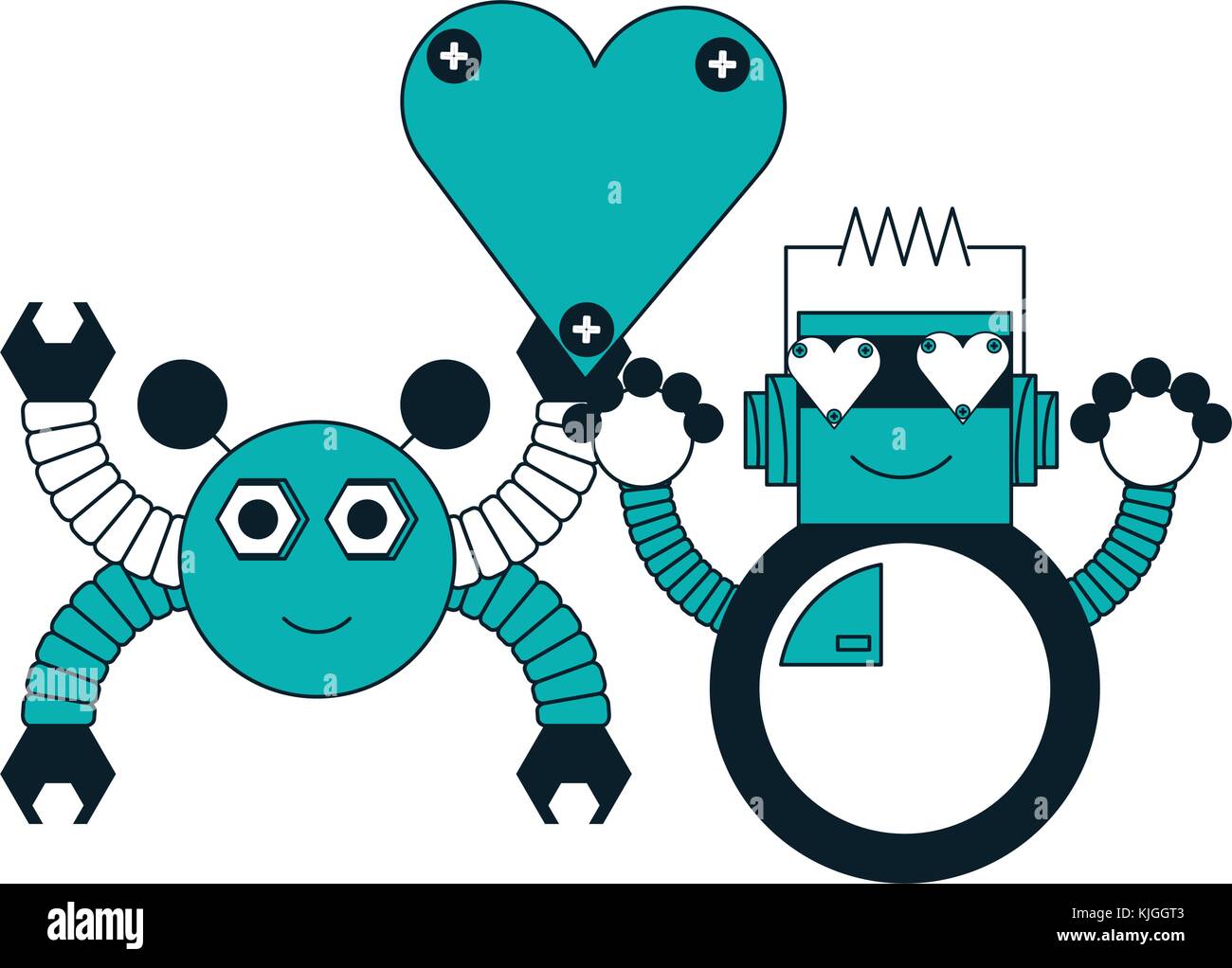 robots couple icon Stock Vector Image & Art - Alamy