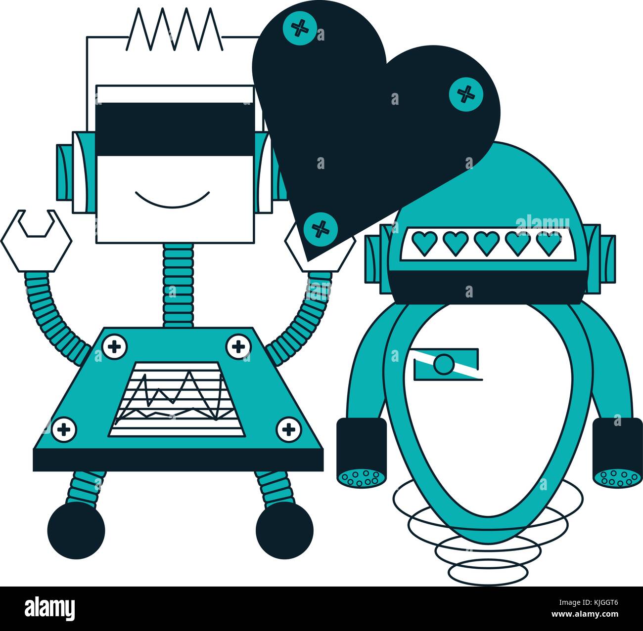 robots couple icon Stock Vector Image & Art - Alamy