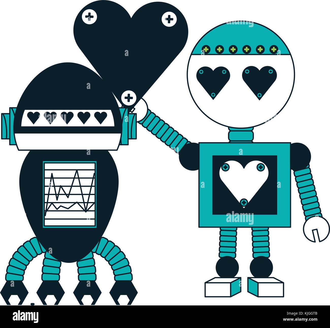 robots couple icon Stock Vector Image & Art - Alamy