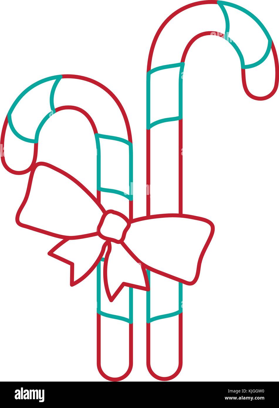 Candy of merry christmas and sweet theme Isolated design Vector ...