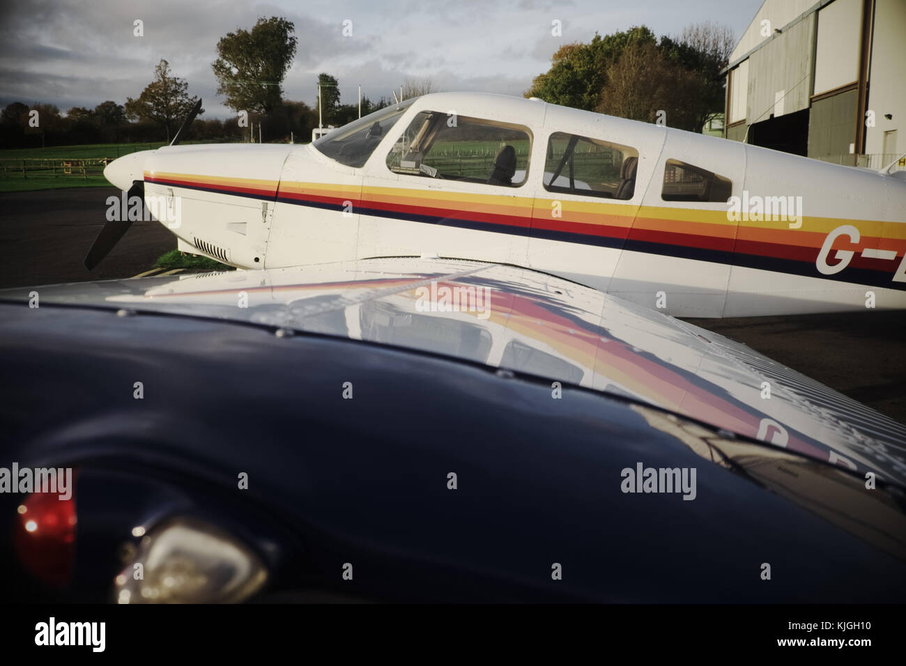 Piper Pa-28 Cherokee aircraft Stock Photo - Alamy