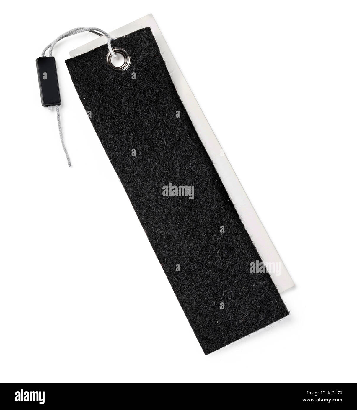 Leather tag on white background. with clipping path Stock Photo - Alamy