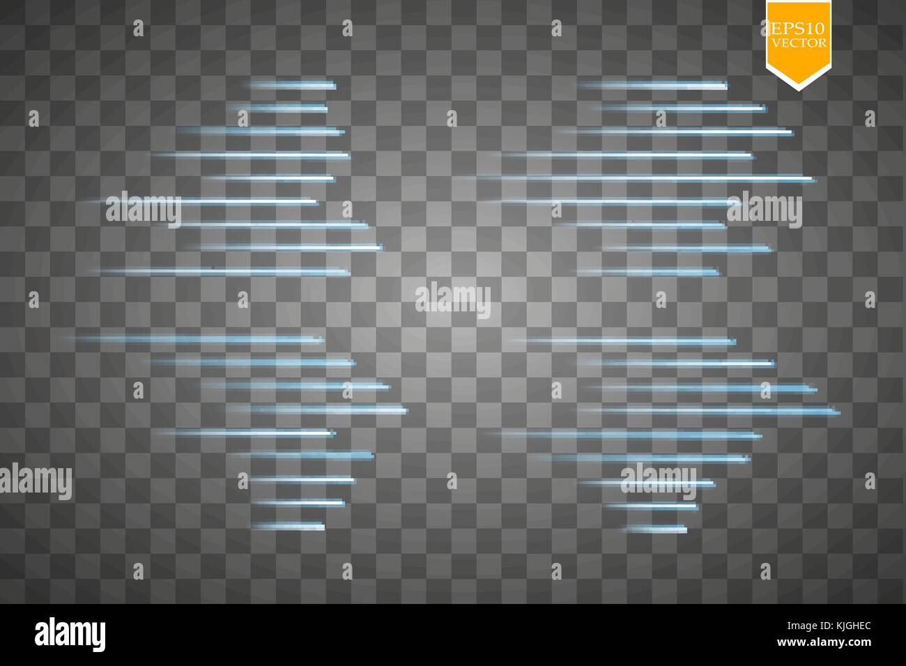 Speed glow lines isolated. Set of motion signs. Vector illustration ...