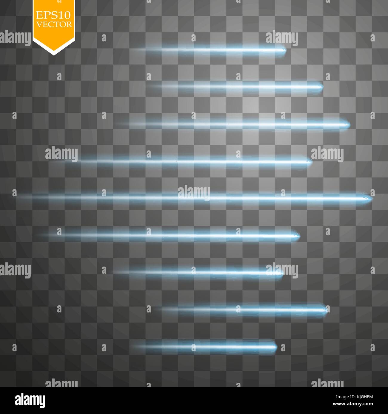 Speed glow lines isolated. Set of motion signs. Vector illustration ...
