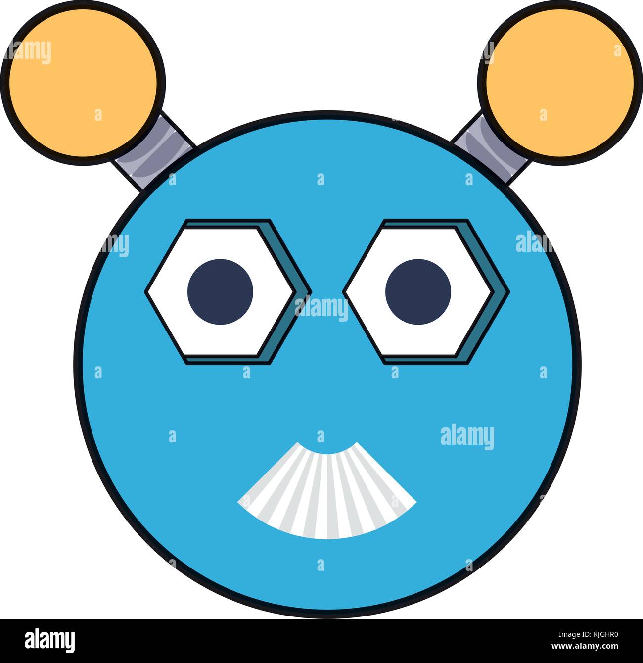 cartoon robot head icon Stock Vector Image & Art - Alamy