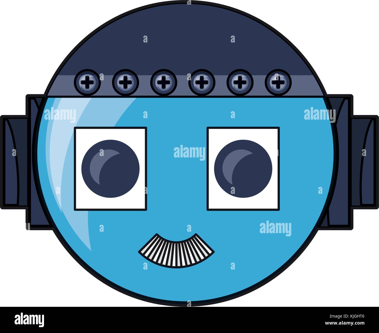 cartoon robot head icon Stock Vector Image & Art - Alamy