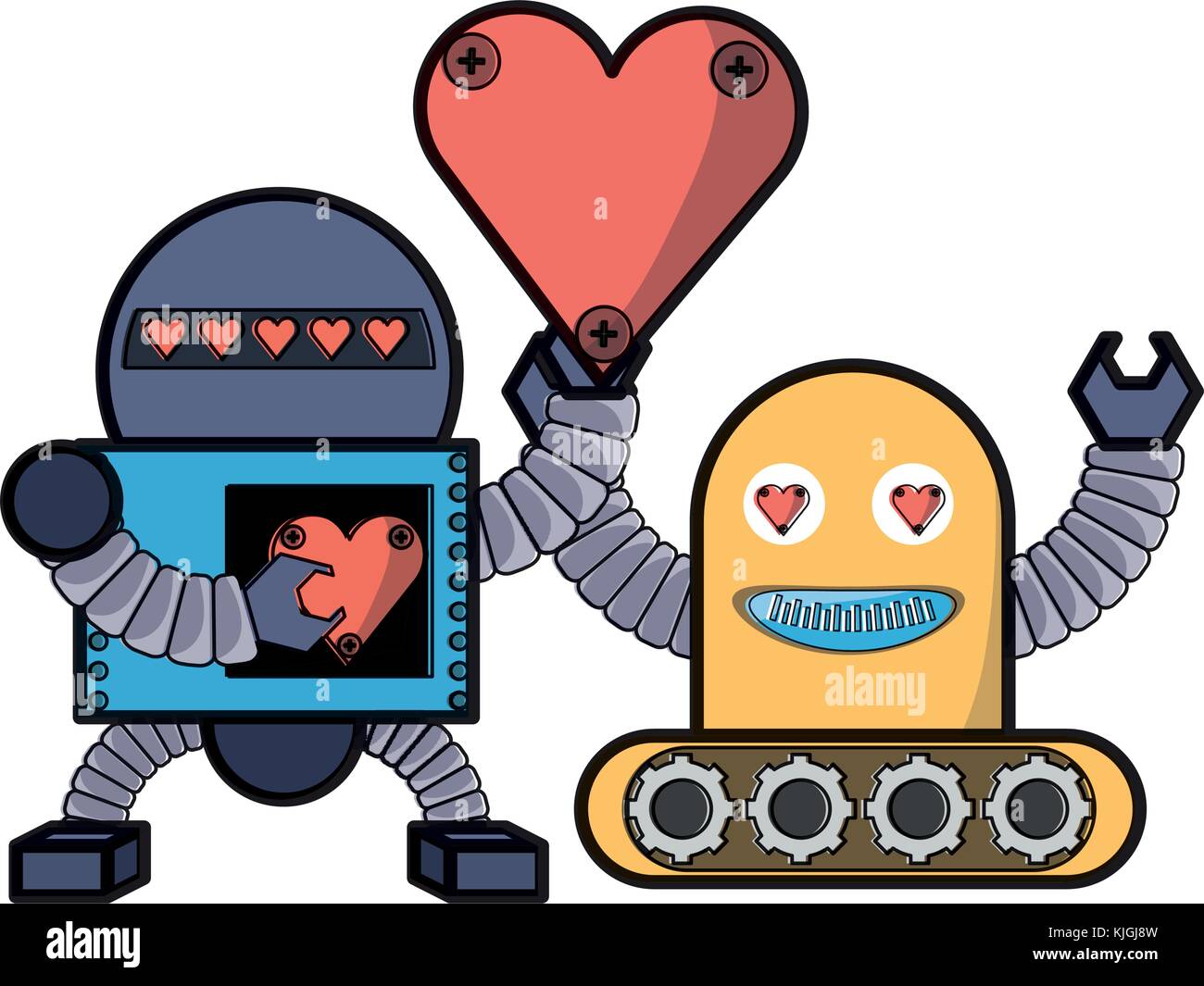 robots couple icon Stock Vector Image & Art - Alamy