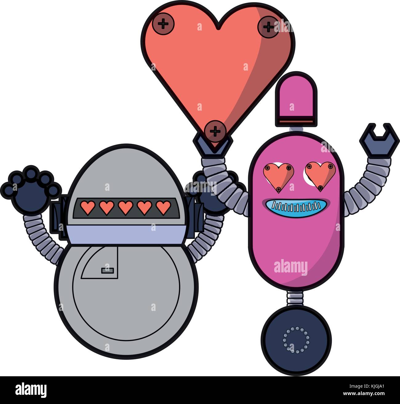 robots couple icon Stock Vector Image & Art - Alamy