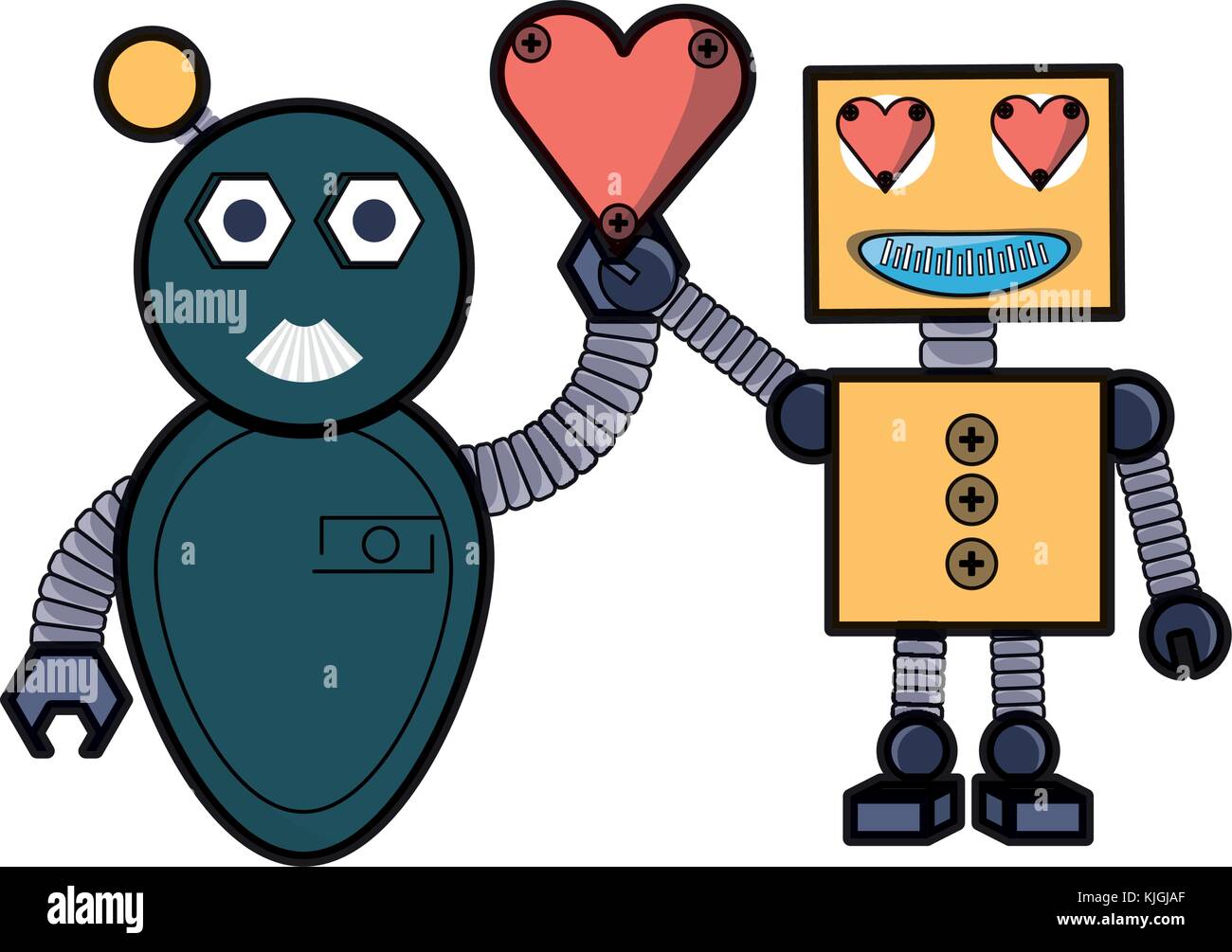 robots couple icon Stock Vector Image & Art - Alamy