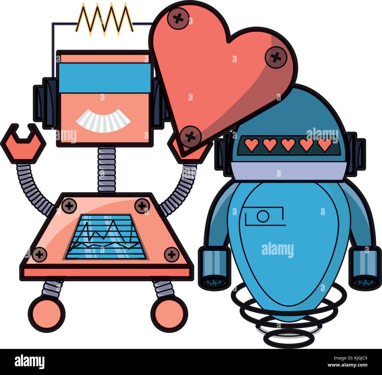 robots couple icon Stock Vector Image & Art - Alamy