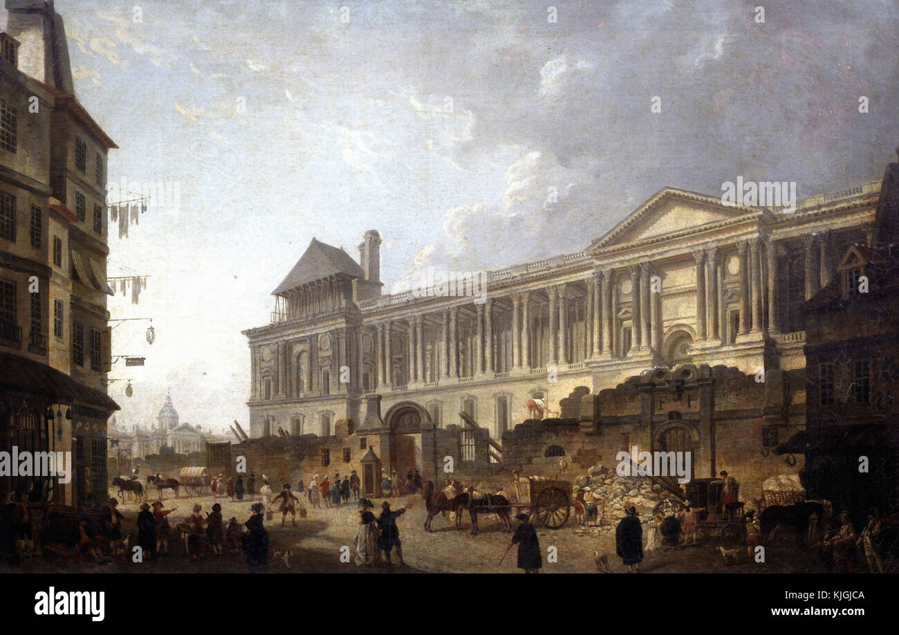 Pierre Demachy - View of the Louvre colonnade 1772 Paris, Louvre museum ...
