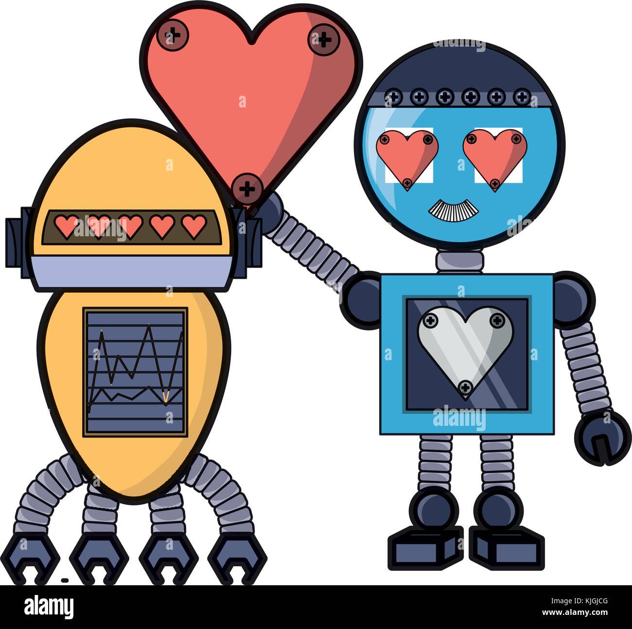 robots couple icon Stock Vector Image & Art - Alamy