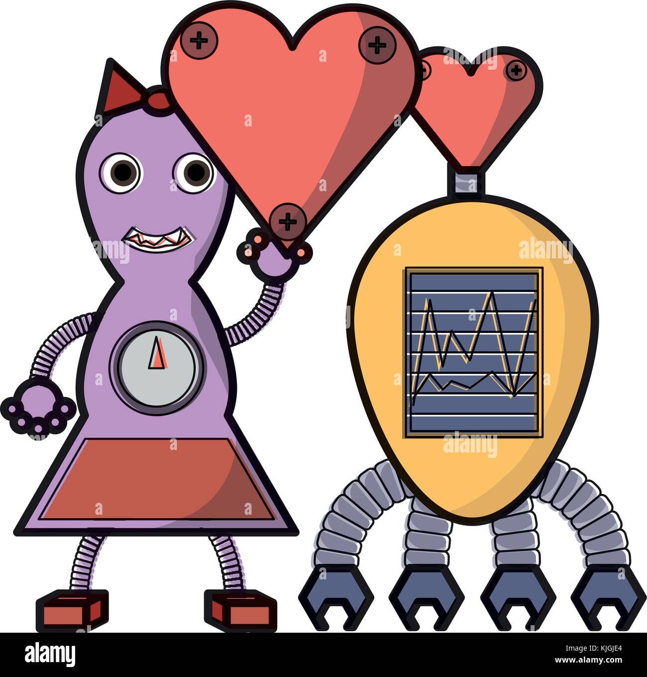 robots couple icon Stock Vector Image & Art - Alamy
