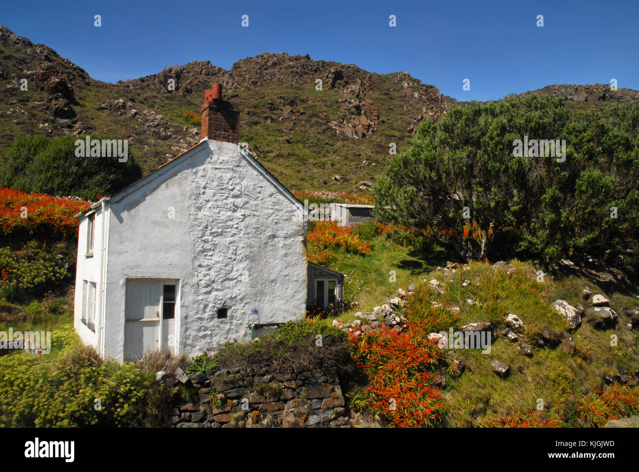 Cornwall cottage cliff hi-res stock photography and images - Alamy