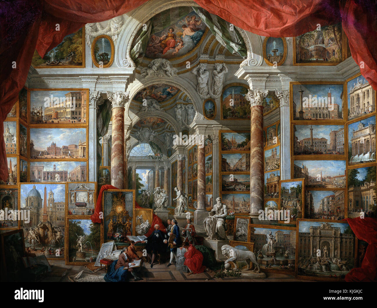 Panini Giovanni Paolo - Gallery of Views of Modern Rome Stock Photo - Alamy