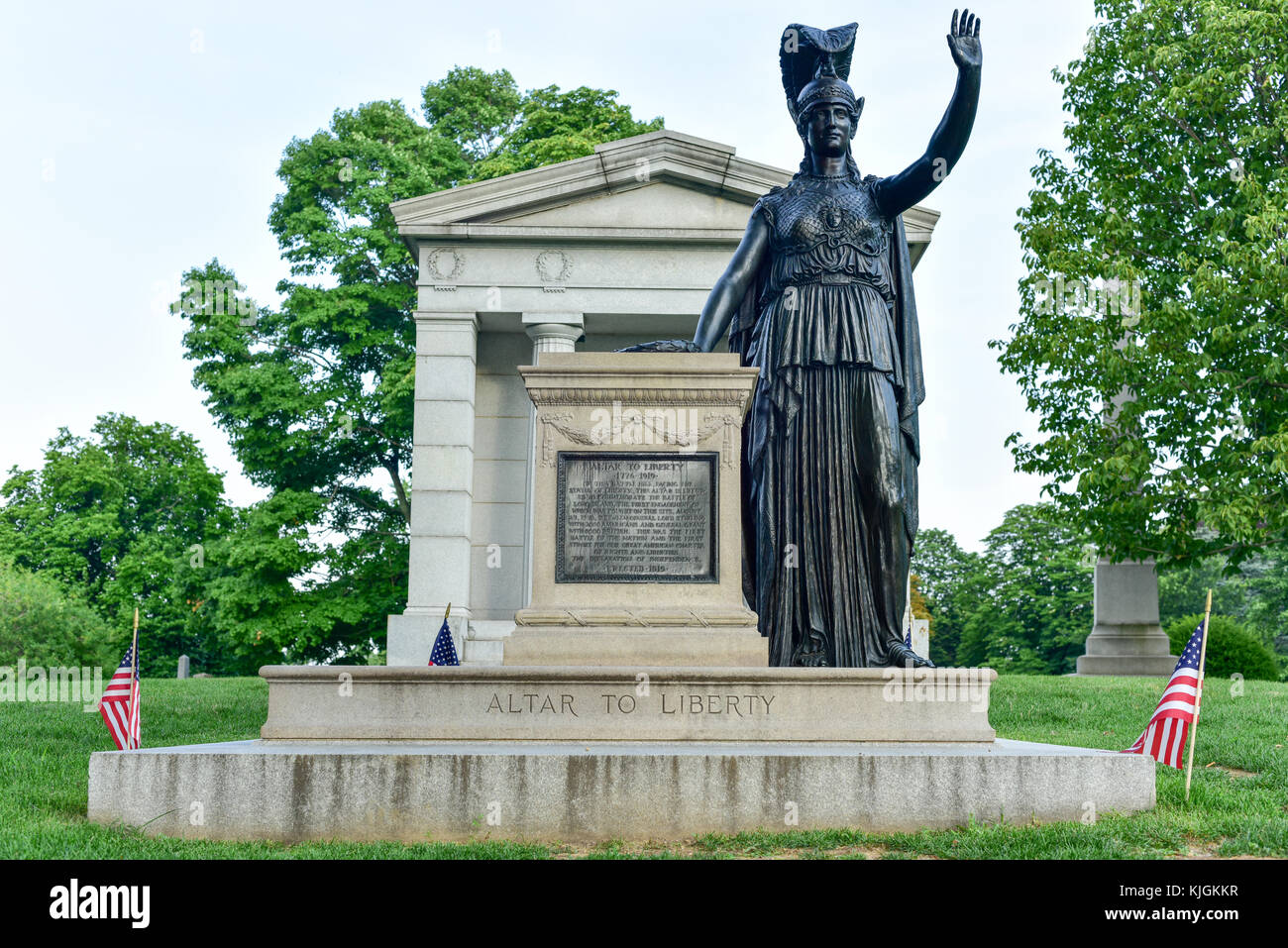 Minerva and the Altar to Liberty stand on a Revolutionary battlefield ...