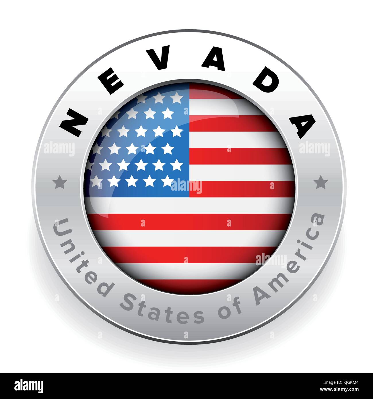 Nevada Usa flag badge button Stock Vector Image & Art - Alamy