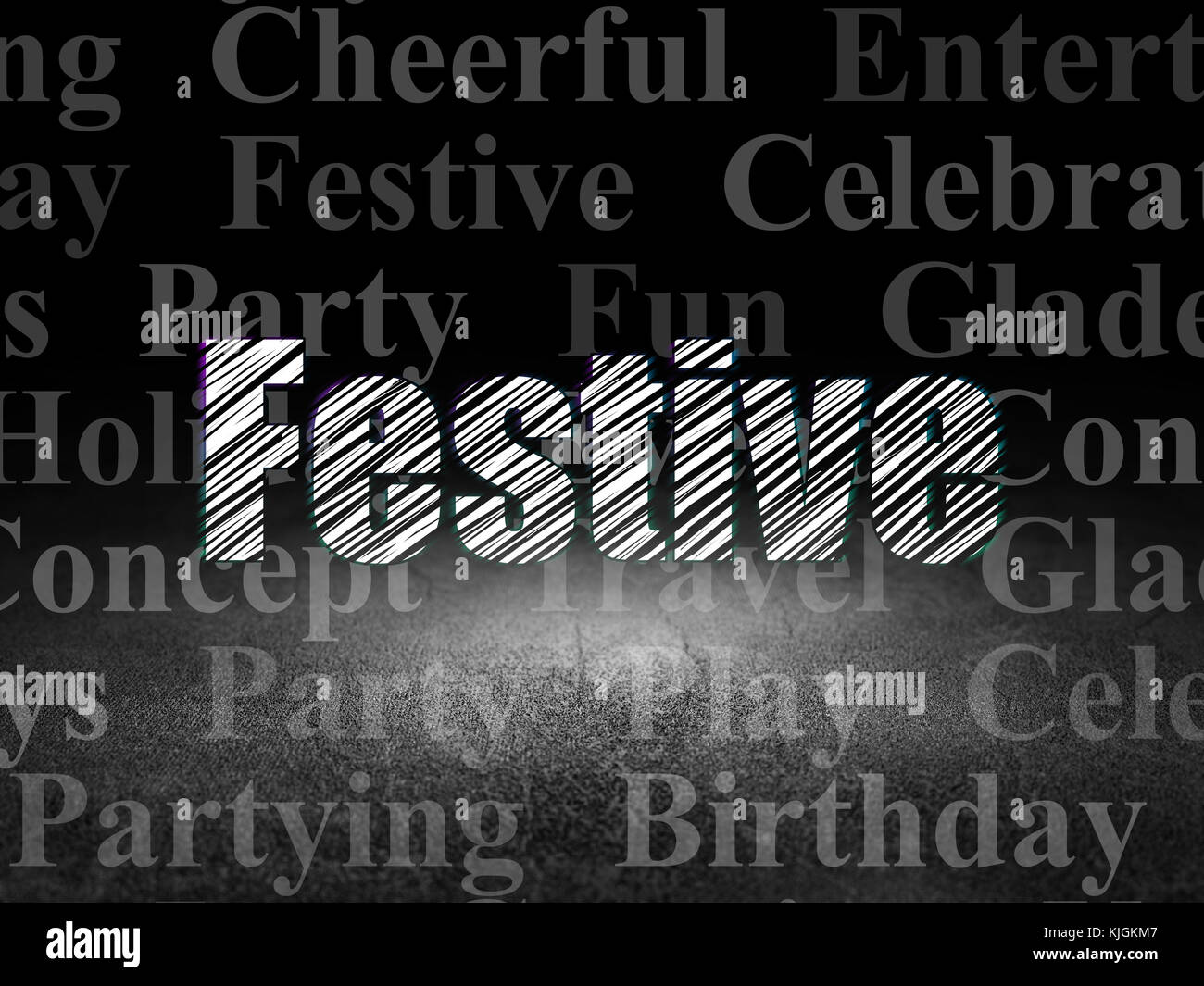 Holiday concept: Festive in grunge dark room Stock Photo - Alamy
