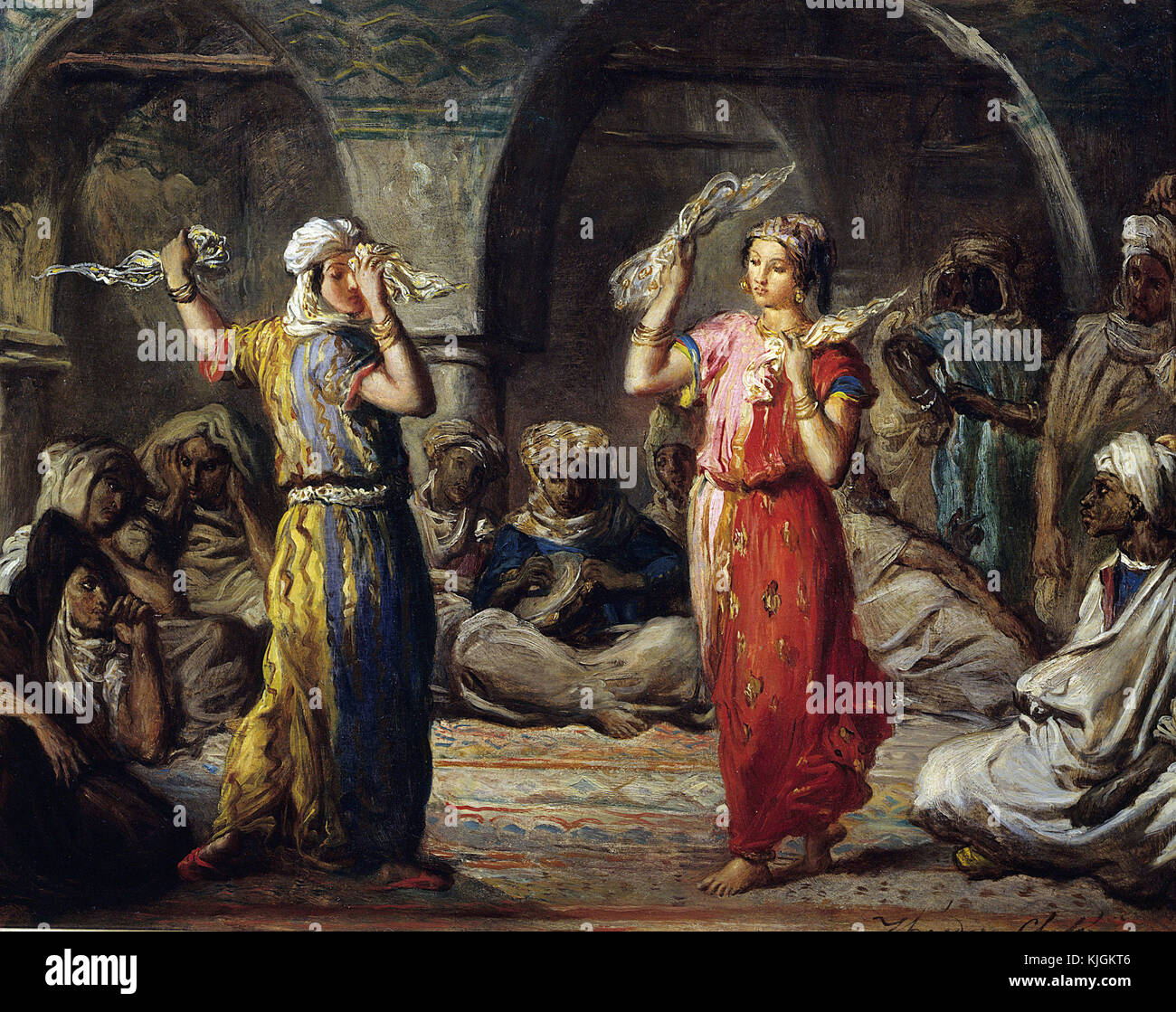 Théodore Chassériau ( Moroccan dancers, The kerchief dance 1849 Paris ...